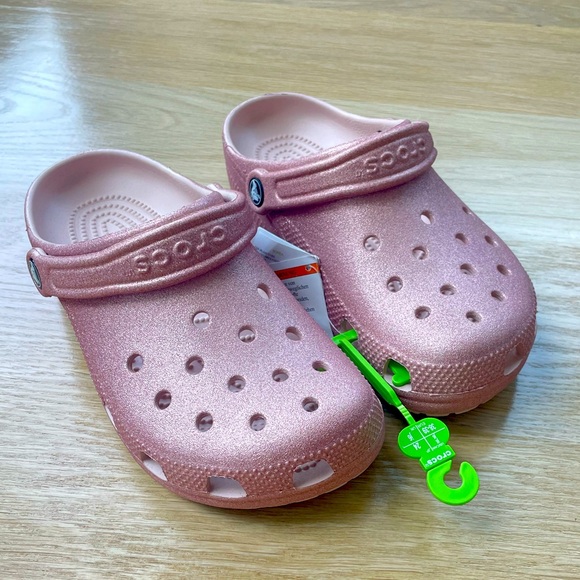 CROCS | Shoes | Pink Glitter Crocs New With Tags | Poshmark